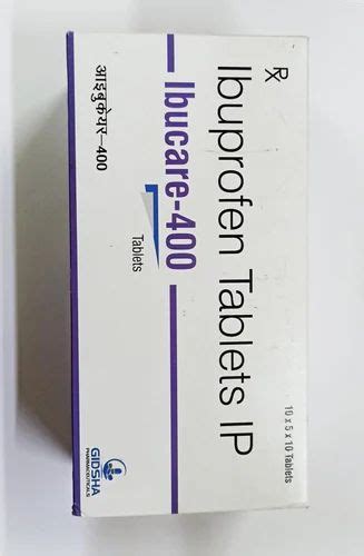 Ibucare 400 Ibuprofen Tablets Ip At Rs 200box Ibuprofen Tab In