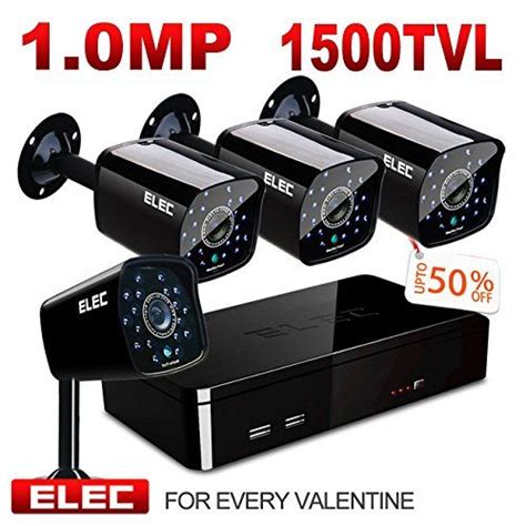 Anni 4ch Dvr 1080n Video Security System 4pcs 1500tvl Weatherproof