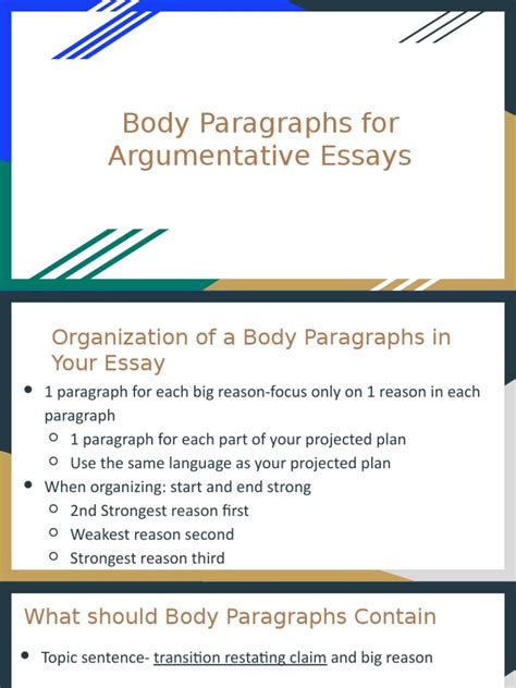 Body Paragraphs For Argumentative Essays Pdf Milk Nutrition