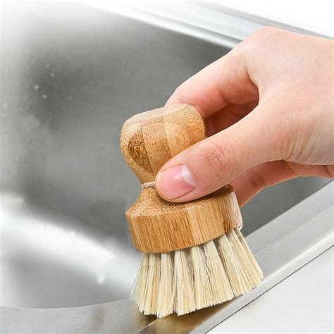 Clevinger Eco Bamboo Pot Brush Natural Cleaning Australia