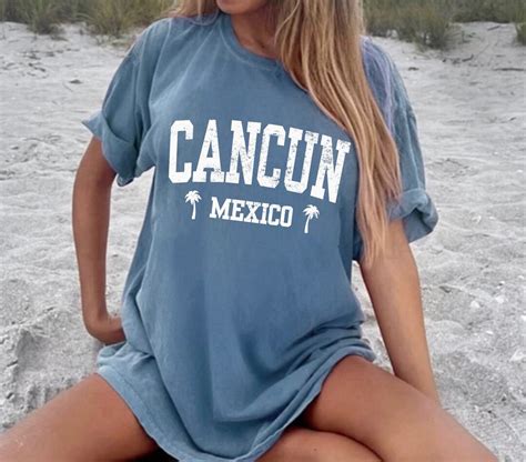 Cancun Mexico Palm Tree T Shirt Comfort Colors Beach Tee Travel T