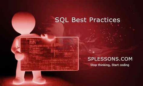 Sql Best Practices Splessons