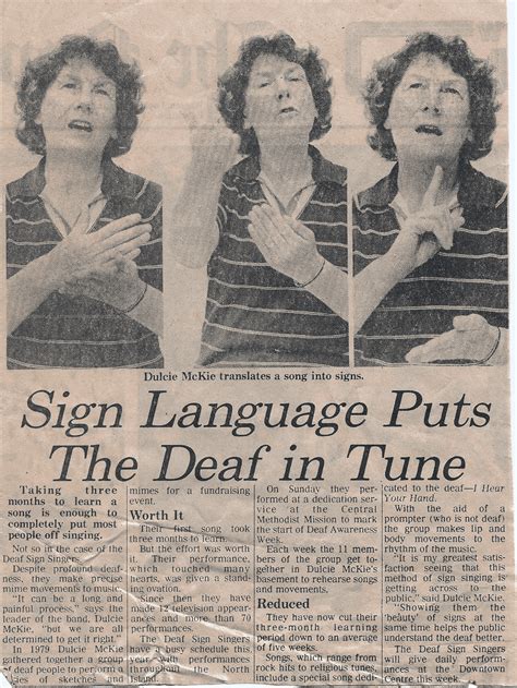 Sign Language Puts The Deaf In Tune