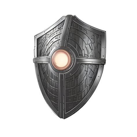 Metallic Shield With An Intricate Pattern 45547473 Png