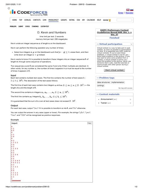Problem 2061d Codeforces Pdf Software Engineering Computer