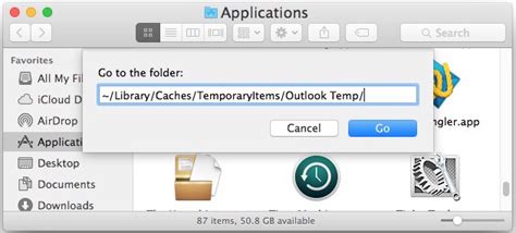 How To Access Outlook Temp Folder On Mac Os X