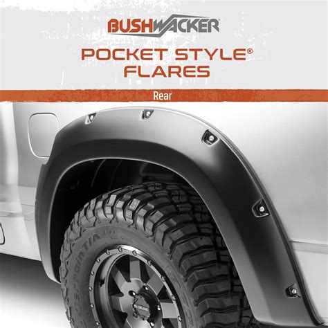 Bushwacker Pocketrivet Style Rear Fender Flares 2 Piece