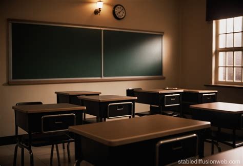Nighttime School Notice Board Stable Diffusion Online