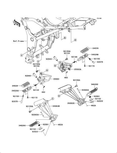 Powersports Kawasaki Ex250 Ninja 250r 2011 Footrests
