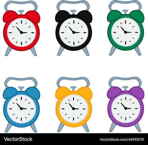 Collection Of Clip Art Alarm Clock Set Royalty Free Vector