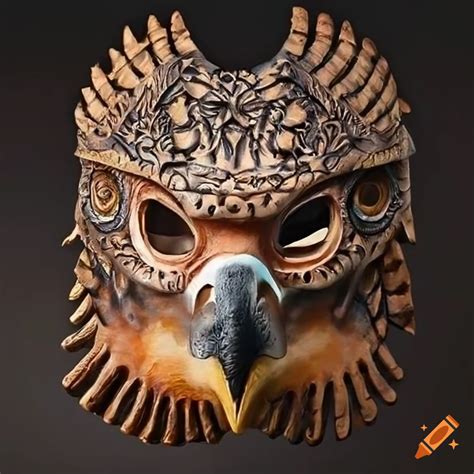 Detailed Prehistoric Hawk Mask