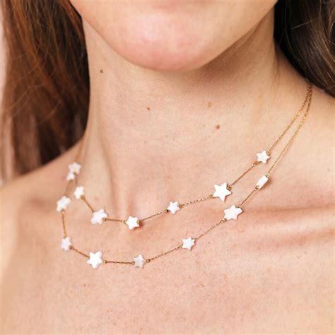 Shooting Stars Layered Necklace In Gold Lisa Angel