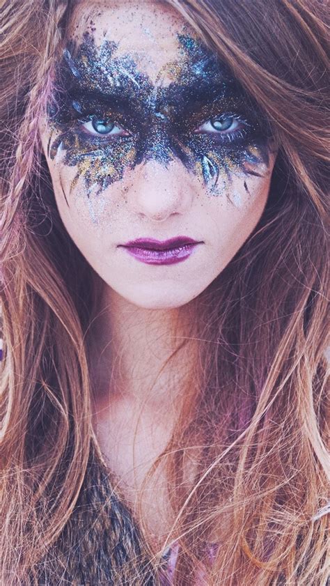 Wallpaper Brown Hair Girl Face Makeup Blue Eyes 2560x1600 Picture Image