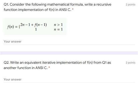 Solved Points Q Consider The Following Mathematical Chegg
