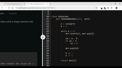Rotate And Delete Potd Gfg 021024 Youtube
