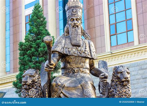 Dushanbe Tajikistan July 2 2022 The Bronze Statue Of Cyrus The