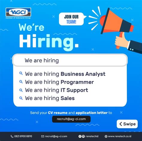 Infoloker Loker Lowongankerja Programmer Sales Bussinessanalyst Itsupport Renotchhiring