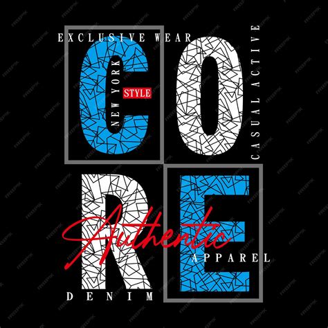 Premium Vector Vector Core Text Slogan Lettering Stylish Design
