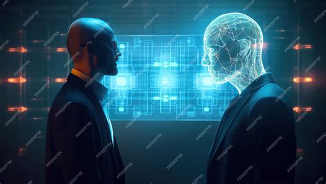 Premium Photo Human And Robot Ai Chatting And Communicating Future