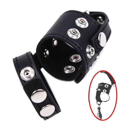 Nxy Cockrings Leather Scrotum Bondage For Ball From