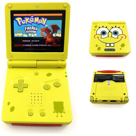 Nintendo Game Boy Advance Gba Sp Spongebob Squarepants Handheld Consol