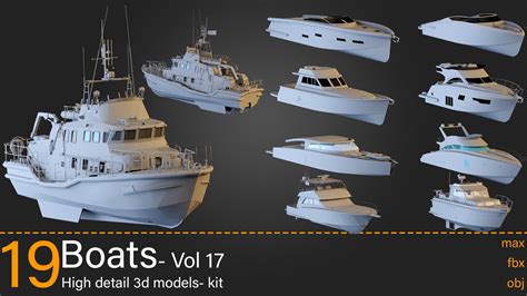 Artstation 19 Boats Vol 17 3d Models Maxfbxobj Resources