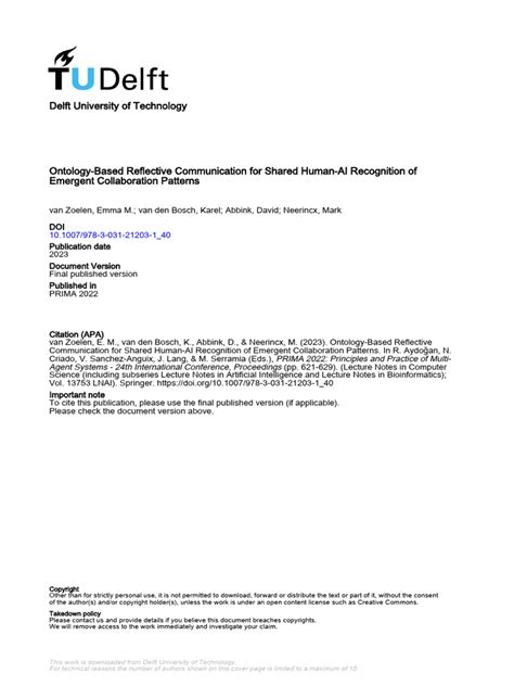 Ontology Based Reflective Communication For Shared Human Ai Recognition Of Emergent