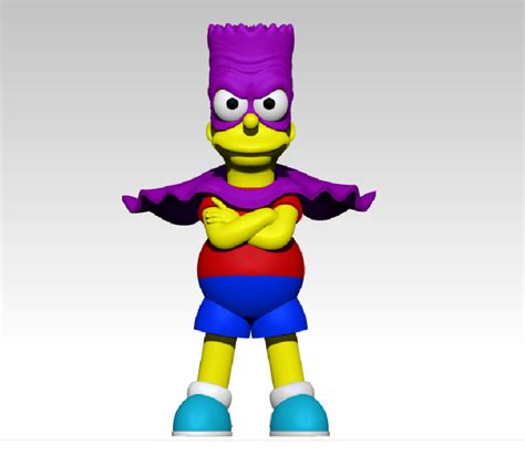 Obj File Bart Simpson Bartman Fan Art 🎨 ・3d Printable Design To Download・cults