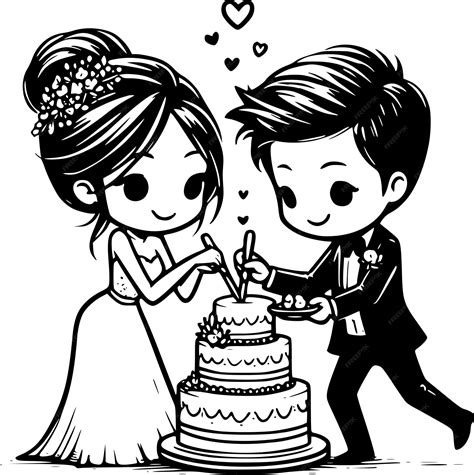 Elegant Wedding Cake Cutting Moments And Romantic Love Themes For Bride And Groom Celebration