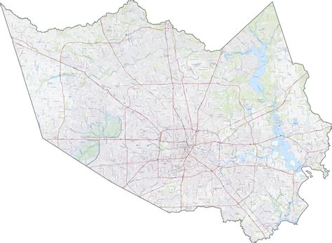 Harris County Map Texas Us County Maps