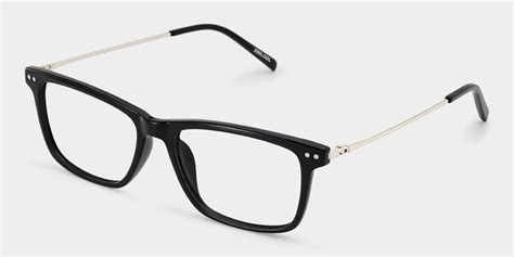 Eleanor Mens Black Rectangular Eyeglasses In Tr90 For Men Zeelool