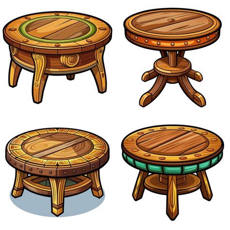 Round Table Hand Drawn Art Vectors And Illustrations For Free Download