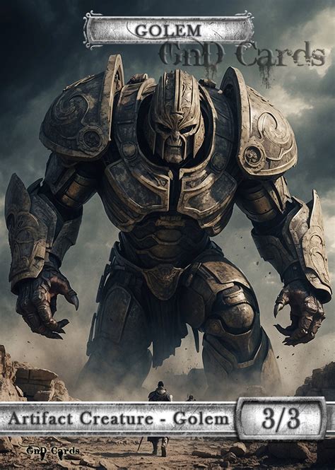 Golem 8 Tcg Token Custom Altered Etsy