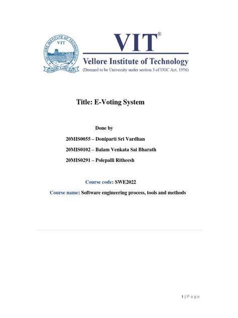 E Voting System Pdf Html Voting