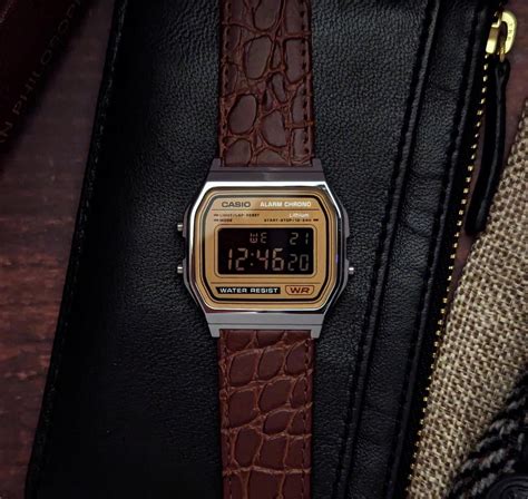 Custom Casio A158 Vintro Unipact Watch Digital 12 24h