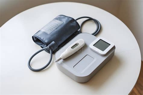 Modern Digital Health Kit Compact Thermometer Monitor And Essentials