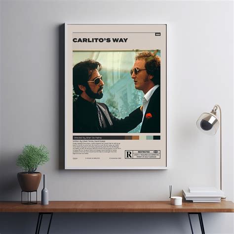 Carlitos Way Poster Brian De Palma Minimalist Movie Poster Mythicwall