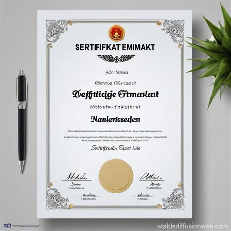 Certificate Templates Prompts Stable Diffusion Online
