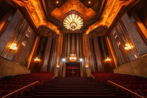 Grand Art Deco Theater With Intricate Details Premium Ai Generated Image