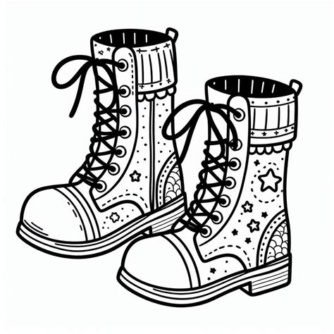 Desenhos De Botas Para Colorir Pintar E Imprimir Coloririnfo