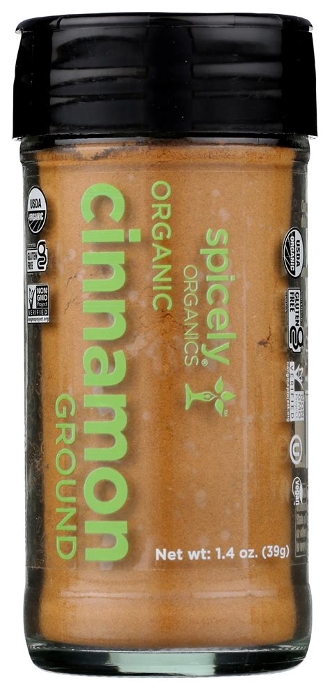 Pack Of 3 Spicely Organics Organic Cinnamon Ground 14 Oz