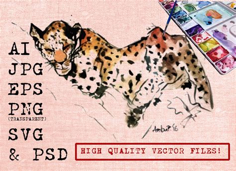 Watercolor Cheetah Graphic By Ambar Art · Creative Fabrica