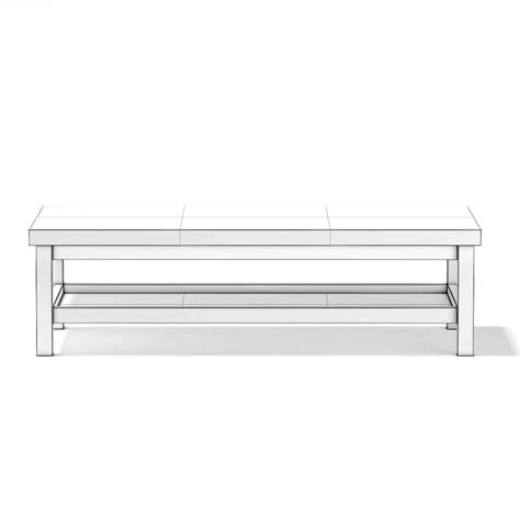 Wooden Rectangular Coffee Table 3d Model By Cgaxis