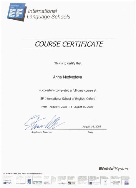 Ef Certificate Pdf