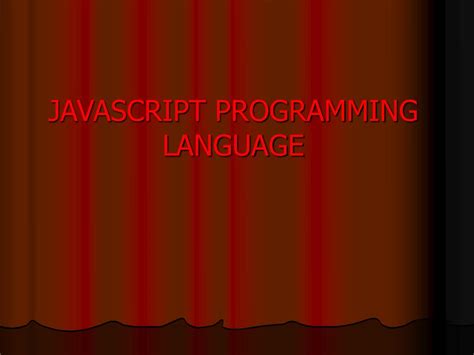 Ppt Javascript Programming Language Powerpoint Presentation Free