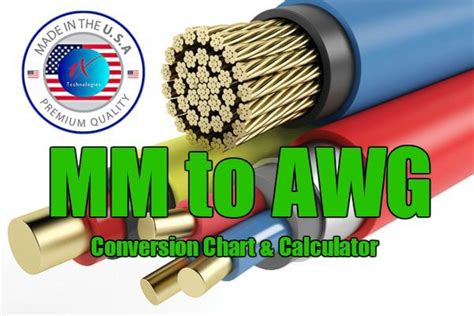 Mm2 To Awg Wire Size Conversion Chart Table And Calculator Pdf