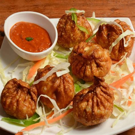 Veg Momos Steamed Fried 6 Pcs Novelty Sweets North Shore
