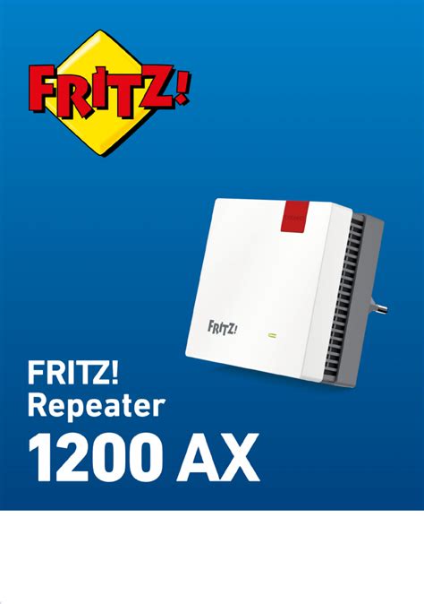 Avm Fritz Repeater Ax Handleiding Pagina S