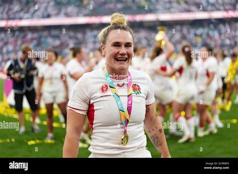 Englands Megan Jones After Winning The Womens Rugby World Cup Final