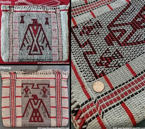 Traditional Great Lakes Twined Bags Wiht Aminikii Finger Weaving